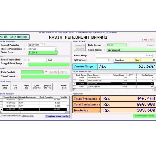 Jual software struk toko penjualan dan pembelian barang suport barcode ...