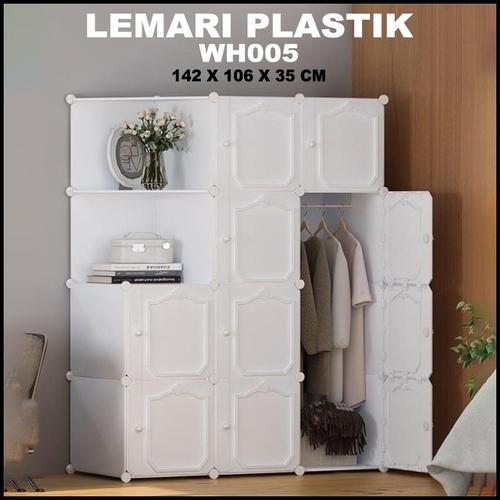 Jual Lemari Plastik 10 Pintu 2 Rak - 1 Gantungan Lemari Plastik Susun ...