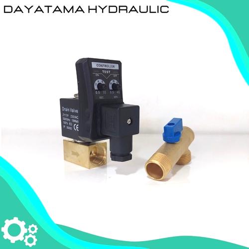 Jual Auto Drain Valve Timer / Solenoid Timer Drat 1/2inch AC 220 - OPT ...