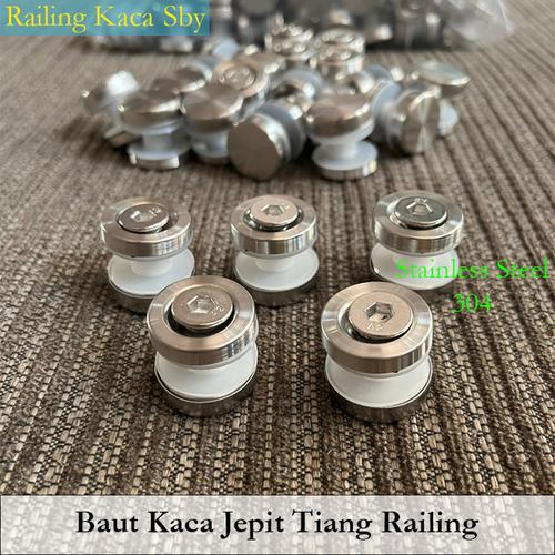 Jual BAUT KACA JEPIT TIANG RAILING TANGGA STAINLESS STEEL - Kota ...