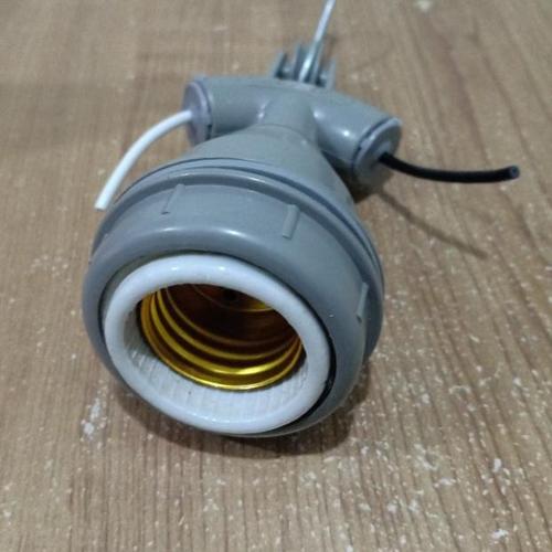 Jual Kap lampu Gantung outdoor wd 30cm hitam plus fiting tiang - Fiting ...