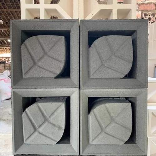 Jual Roster Beton/ Roster Minimalis/ Roster Modern motif Daun - Abu-abu ...