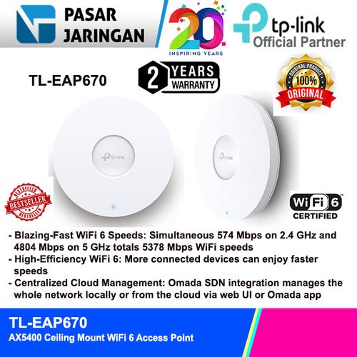 Jual TP-Link EAP670 AX5400 Ceiling Mount WiFi 6 Access Point - Jakarta ...