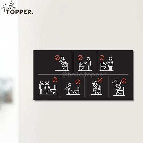 Jual Sign Akrilik Larangan Toilet Icon Modern Acrylic Papan Sign Board ...