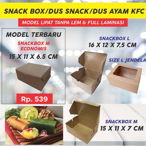 Jual SNACK BOX / DUS SNACK / DUS NASI AYAM KFC / KUE /PAPER LUNCH BOX KRAFT - SNACKBOX M ECO ...