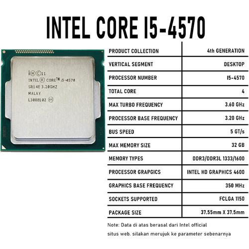Promo processor intel core i5 4570/4590/4670/4690 lga 1150 - I5 4690 ...