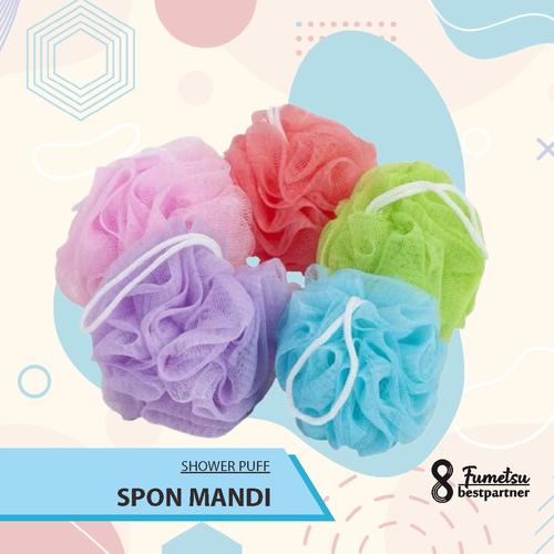 Jual Shower Puff Shower Mandi / Busa Mandi Spons Warna Random - Kab ...