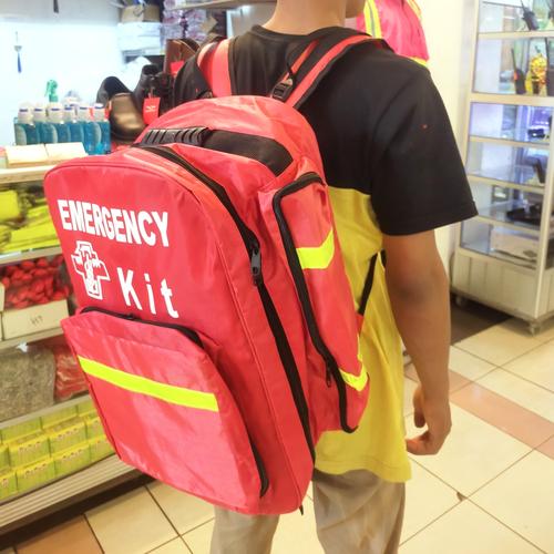 Jual Tas Ransel P3K Merah Emergency Kit + Isi Lengkap First Aids Type A ...