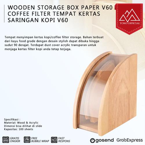 Jual WOODEN STORAGE BOX PAPER COFFEE FILTER TEMPAT KERTAS SARINGAN KOPI ...