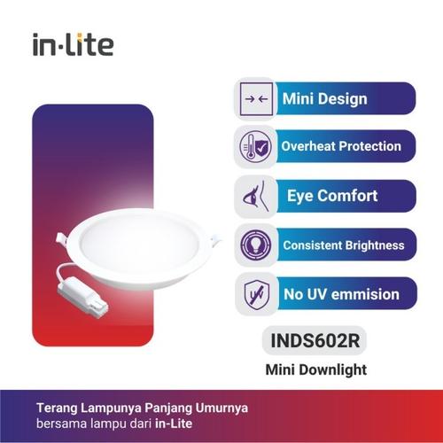 Jual LAMPU LED PLAFON INLITE SLIM DOWNLIGHT 5.5 WATT - INDS602R ...