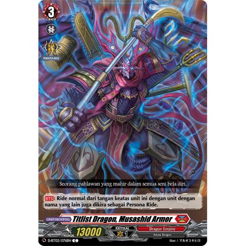 Jual Titlist Dragon, Musashid Armor (C) | D-BT02 | Bahasa Vanguard - Jakarta Barat - Carttu ...