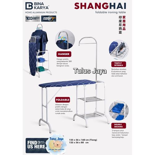 Promo Meja Setrika Berdiri Multifungsi Rak Gosok Shanghai Bina Karya ...
