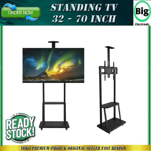 Jual Breket Tv Standing 70 65 60 55 50 43 32 inch Besi Tebal / Meja ...