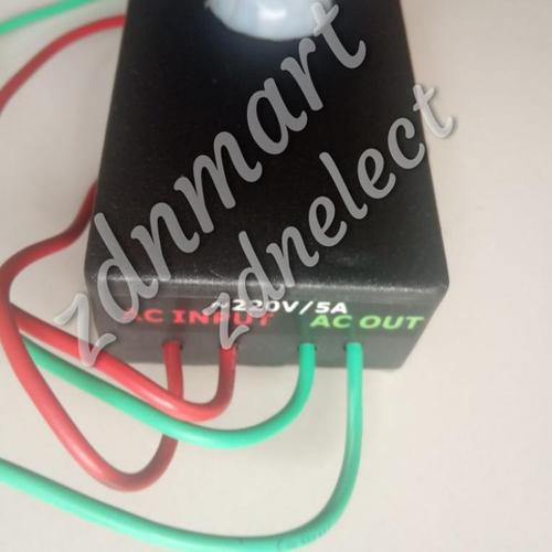 Jual SAKLAR SENSOR GERAK PIR DC 12V 220V AC OTOMATIS KEHADIRAN ORANG ...