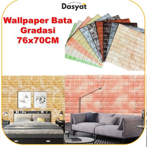Jual DOS Wallpaper Dinding Foam 3D Motif Batu Bata Corak - GRA CKLT ...