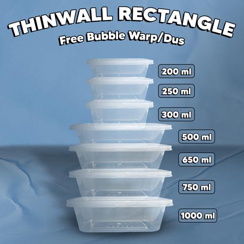 Jual Kotak Plastik Persegi Panjang All Size | Thinwall Rectangle ...