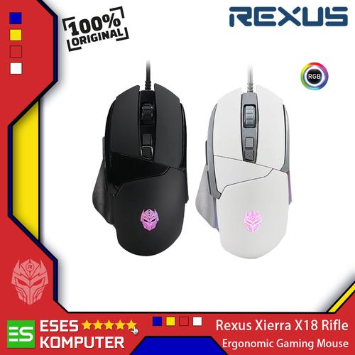 Jual Mouse Rexus Xierra X18 Rifle RGB | Ergonomic Gaming Mouse - Hitam ...