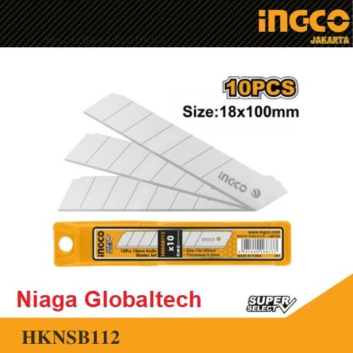 Jual INGCO HKNSB112 MATA CUTTER BESAR 10Pcs 18mm ISI REFILL CUTTER ...