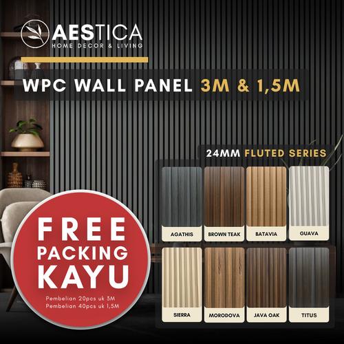 Jual WPC Wood Wall Panel 24MM Fluted 1.5M & 3M Aestica | Dekor Dinding ...
