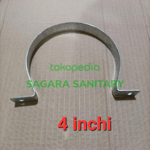 Jual klem dinding 4" baja bjls pipa flexible ducting / clamp omega 4 in ...