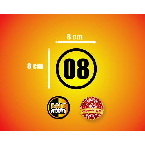 Jual STIKER ANGKA MODEL BULAT UK 8 CM - ORACAL - BLACK - Jakarta Pusat ...