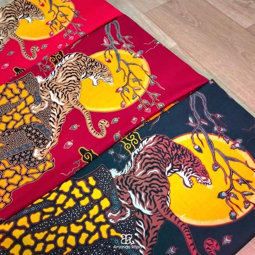 Jual Kain Batik Meteran Potongan Motif macan - Hitam, 0.5 meter - Kab ...