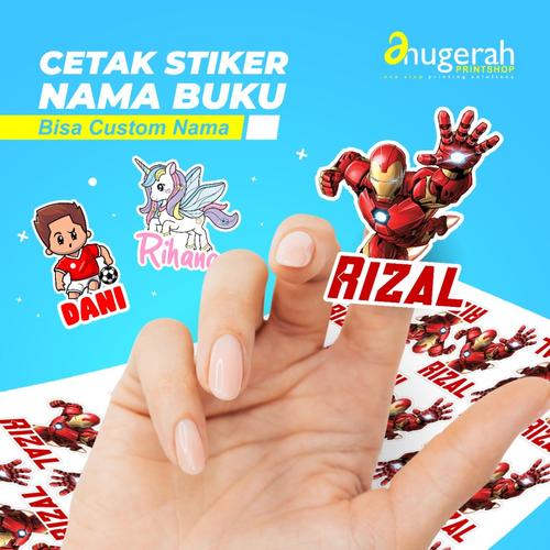 Jual Stiker Anak Karakter Lucu/Custom Nama Murah - Template B1 ...