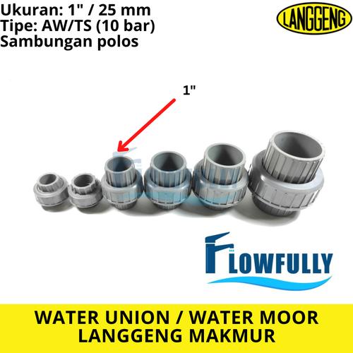 Jual WATER MUR PVC WATER MOOR 1 INCH LANGGENG WATER UNION TS AW POLOS 1 ...
