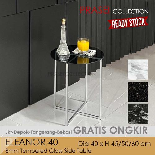 Jual ELEANOR - Tempered Glass Side Table Meja Bulat Kaca Meja Sudut ...