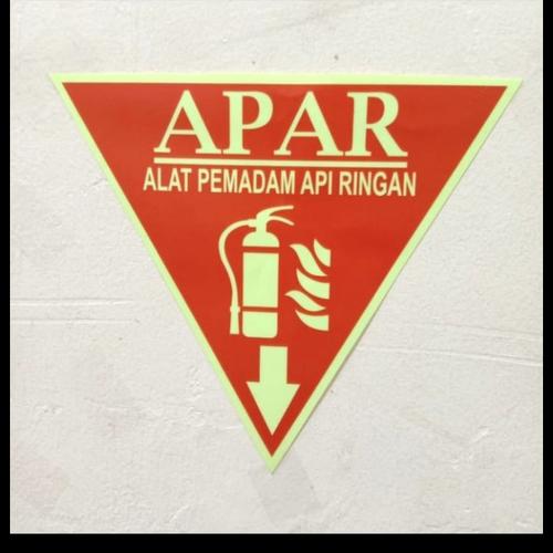 Jual AKRILIK SIGN SEGITIGA ALAT PEMADAM API APAR GLOW 15X15X15CM ...