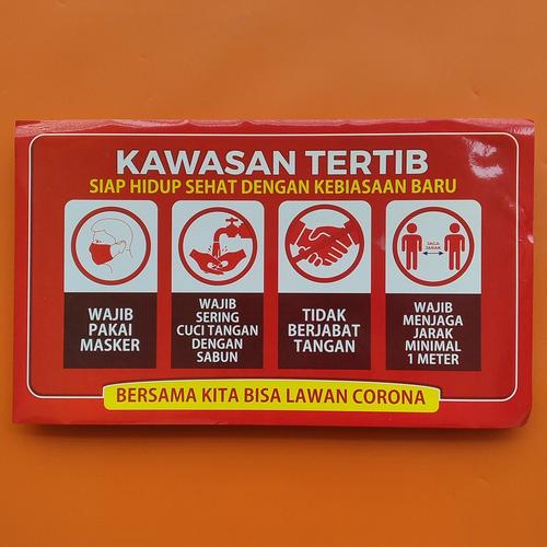 Jual Stiker Kawasan Tertib Protokol kesehatan - Stiker Kawasan Taat ...