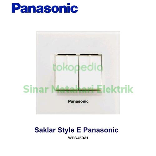 Jual SAKLAR SERI DOUBLE PANASONIC PUTIH WHITE STYLE E WESJ5931 ...