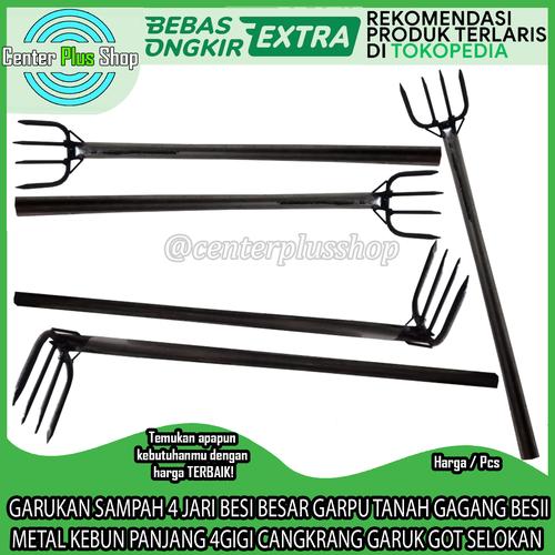 Jual GARUKAN SAMPAH 4 JARI GARU SEDANG BESI GARPU TANAH GAGANG BESII 75 ...