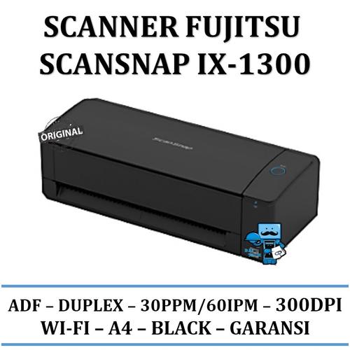 Promo Scanner Fujitsu Scansnap iX-1300 Black - Garansi Resmi Cicil 0% ...