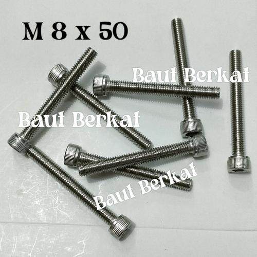 Jual baut L 8x50 stainless THE SUS 304 baut l stainless M8x50 M8 x 50 ...