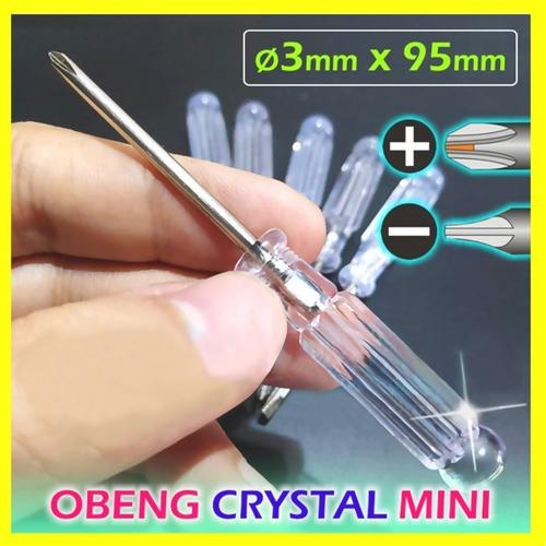 Jual Obeng kristal Mini 3mm x 95mm 3x95 Plus Minus Kembang Slotted ...