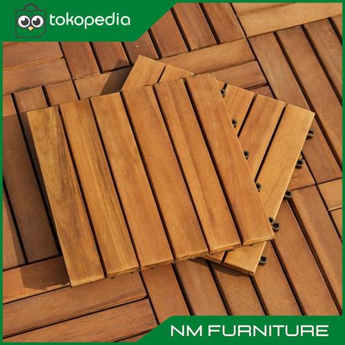 Jual Ubin kayu lantai kayu / lantai kayu jati Decking tile - ZIGZAG ...