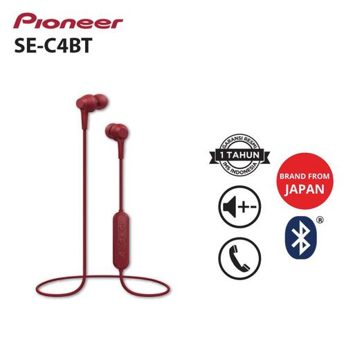 Jual Pioneer Earphone Bluetooth Se C4bt Red Kota Surabaya