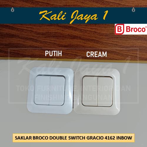 Jual Saklar Broco Double Switch Gracio 4162 Putih / Flush Mounting ...