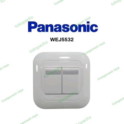 Jual saklar seri double ganda 2 gang panasonic hotel wide series ...