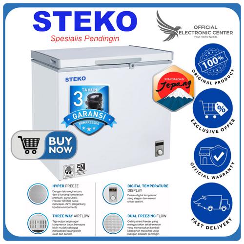 Jual CHEST FREEZER BOX 200L STEKO BF210 BF-210 SUPER LOW WATT LED ...
