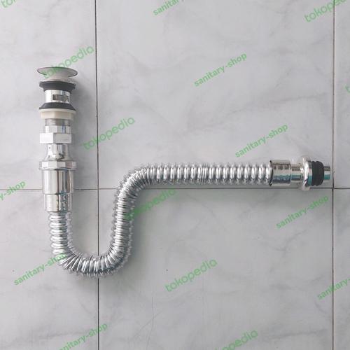 Jual afur avur wastafel tekan pencet + selang tarik flexibel PVC ...