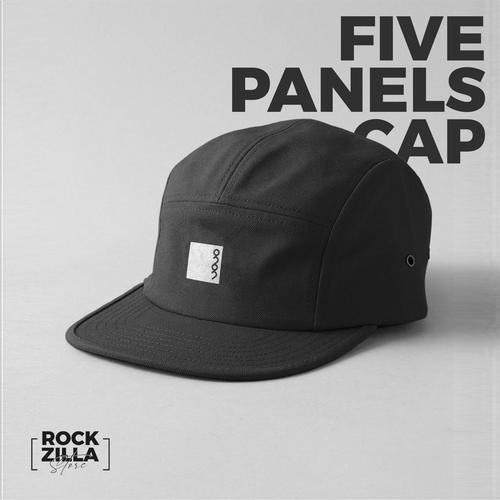 Jual TOPI FIVE PANEL CUSTOM PREMIUM LOGO MUHAMMAD 5 - Hitam, polos ...