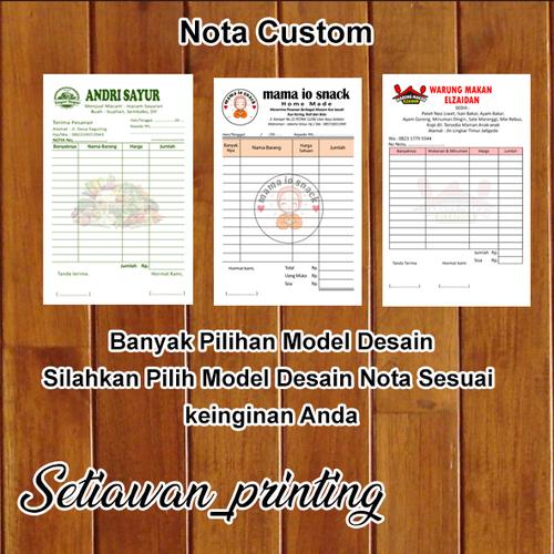 Jual cetak buku nota 2ply desain suka suka ukuran 1/4 folio - T5, 2 Ply ...