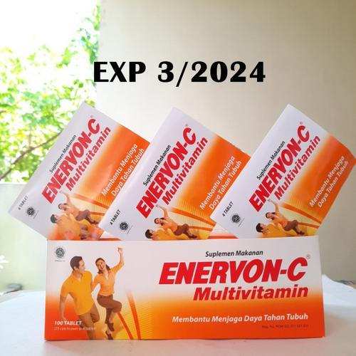 Jual ENERVON C MULTIVITAMIN DAYA TAHAN TUBUH ISI 25 STRIP (100 TABLET ...