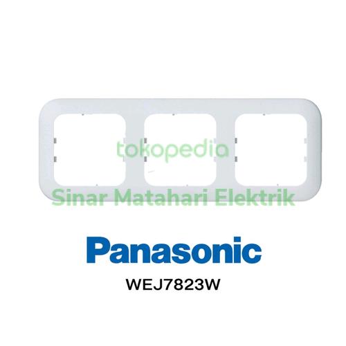Jual TRIPLE FRAME KOSONG PANASONIC 3 GANG 6 DEVICE MODUL WEJ7823W ...