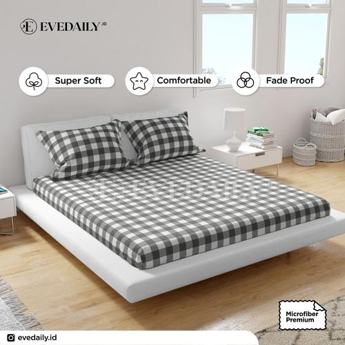 Promo Sprei Karet Motif Gingham Gray - Blue Block - Evedaily.id ...