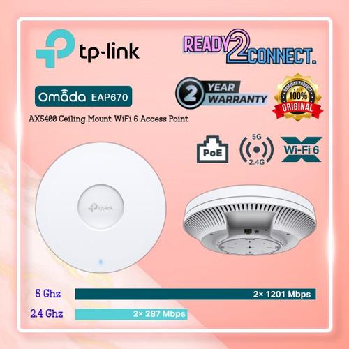 Jual TP LINK EAP670 Omada AX5400 Ceiling Mount WiFi 6 Access Point ...