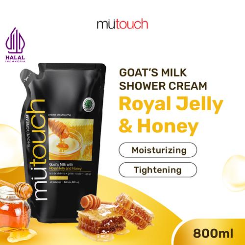 Promo MuTouch Goat's Milk Shower Cream Royal Jelly and Honey 800ml ...