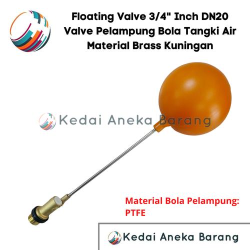 Jual Float Floating Valve Pelampung Bola Tangki Air Kuningan 3/4 3/4 ...